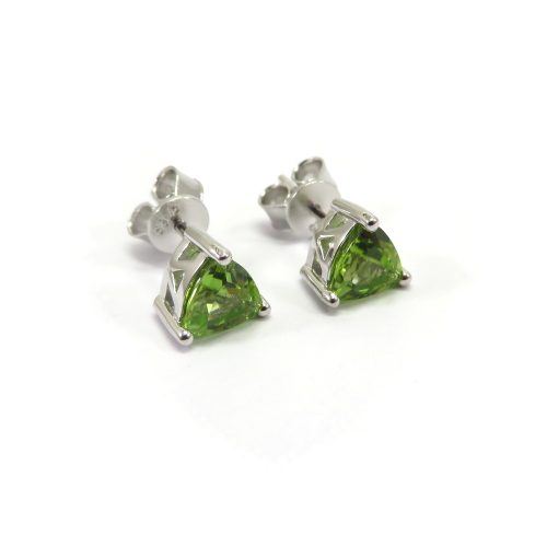 Peridot Stud Sterling Silver Earrings | Maya's Jewellery